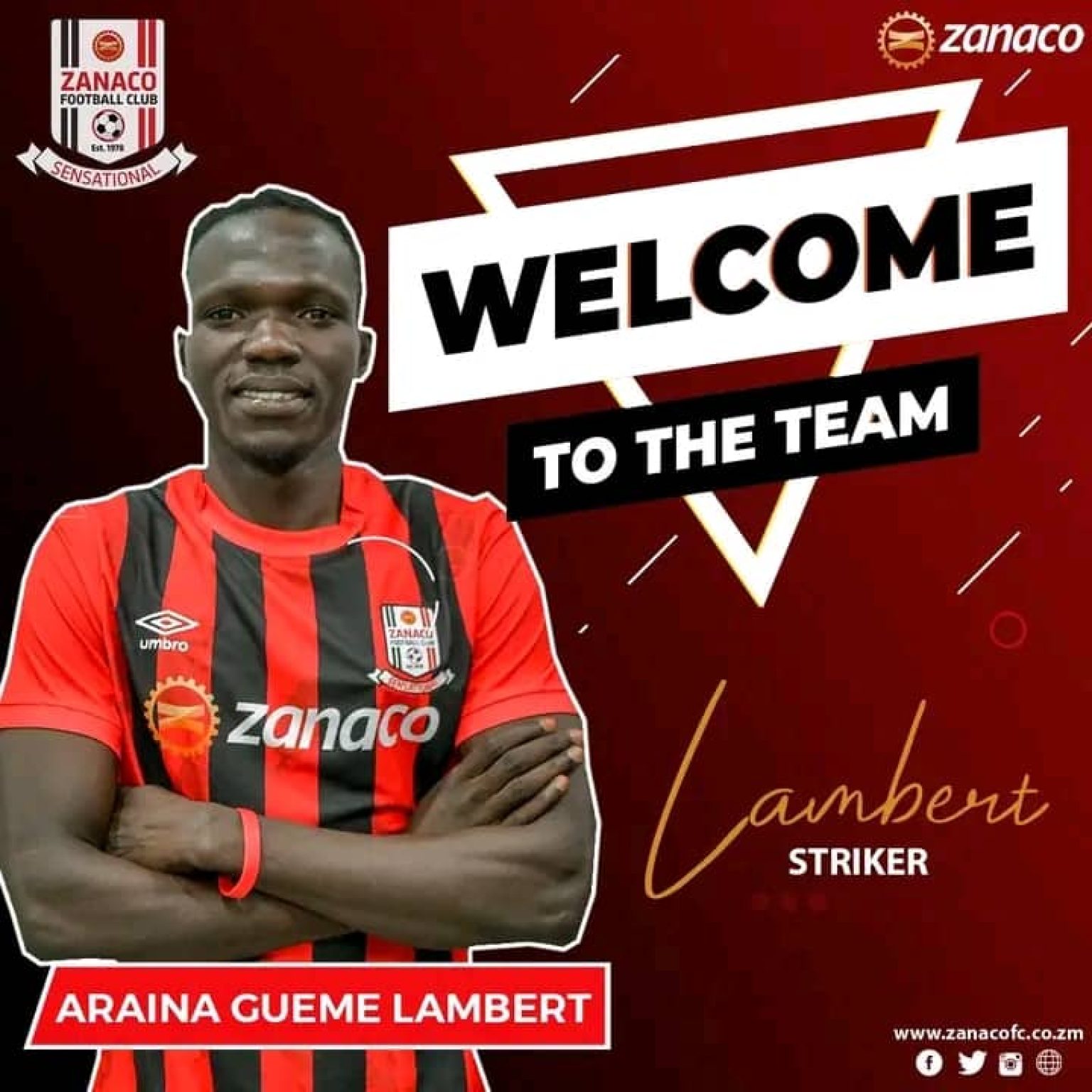 Transfert – Zambie : Lambert Gueme Araina s'engage avec Zanaco FC ...