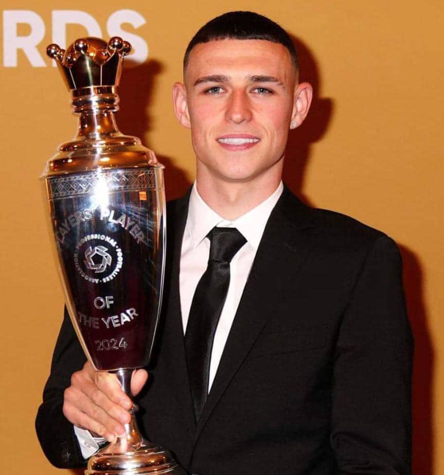 PFA Awards 2024 : Phil Foden élu meilleur joueur de la saison ...